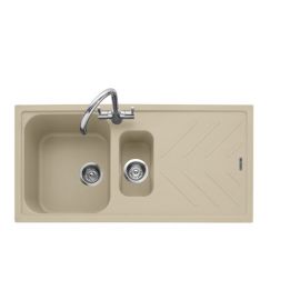 Caple VEI150 Veis 1.5 Bowl Granite Sink with Drainer